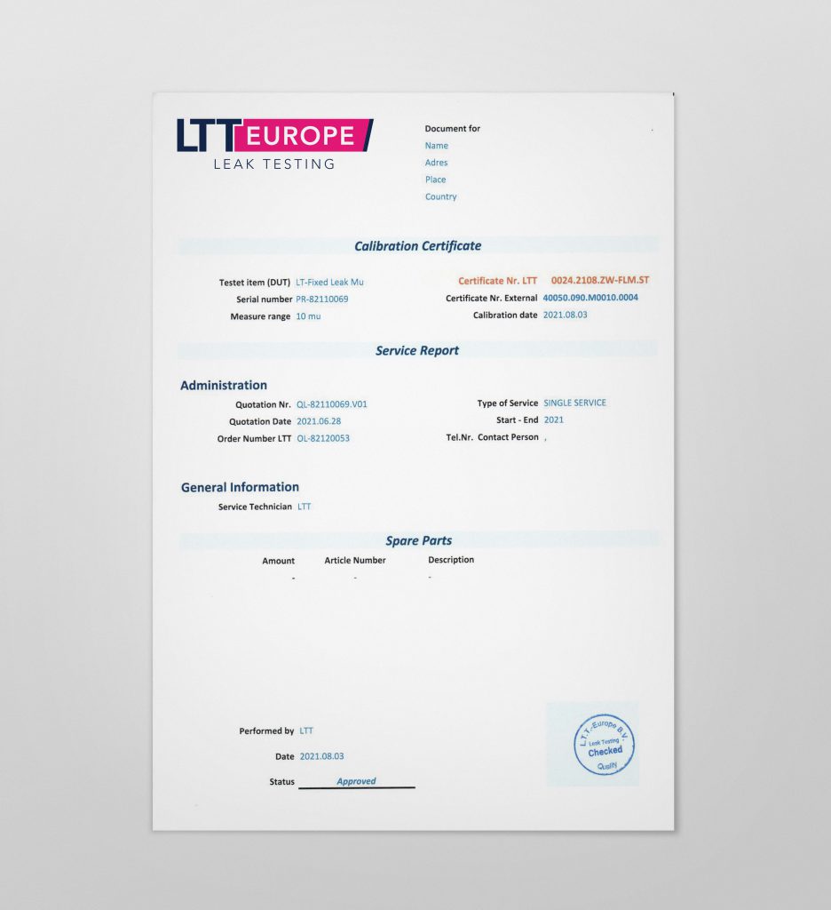 L.T.T. Certificates - Products - LTT Europe